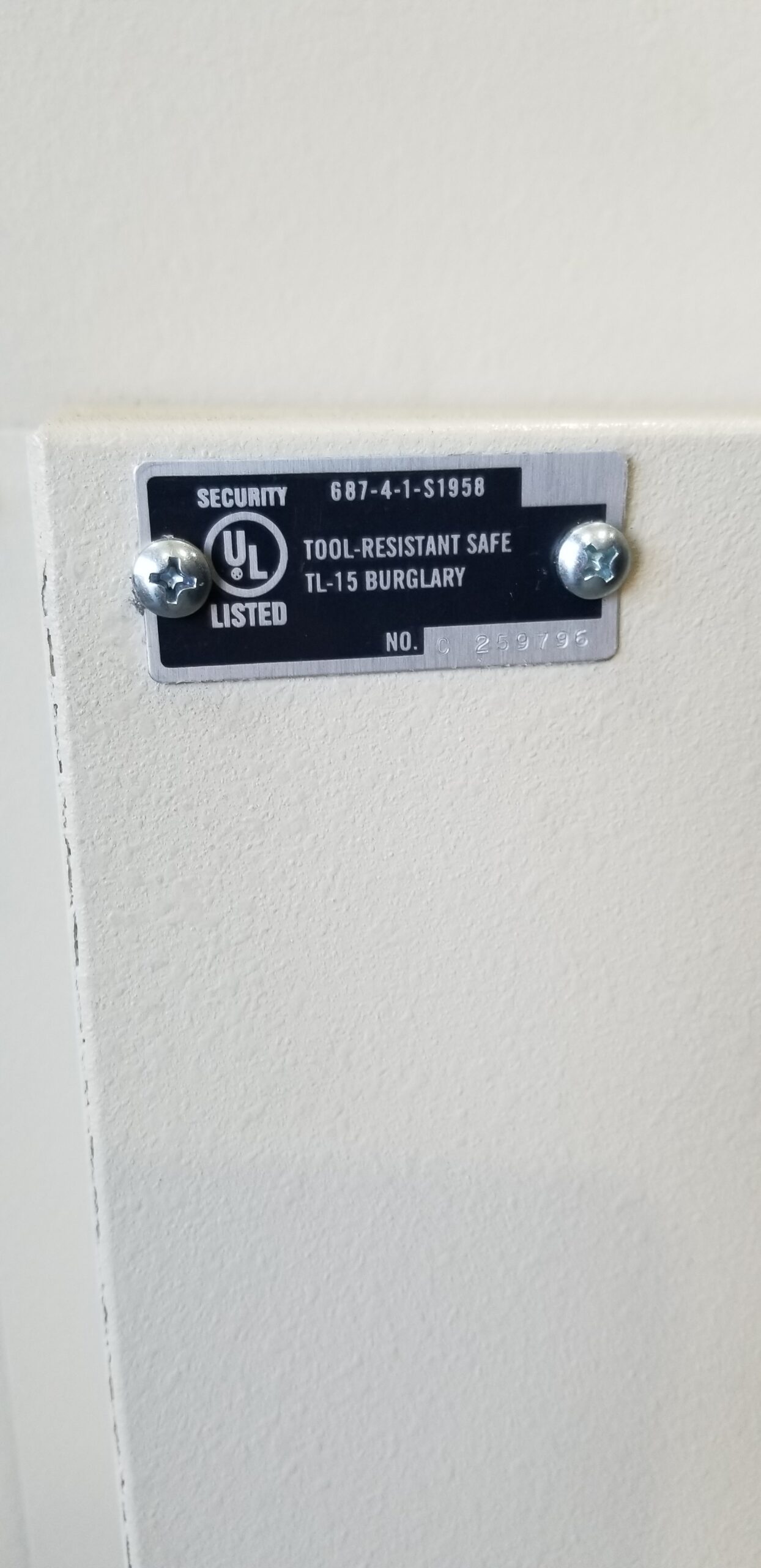 Hamilton TL-15 Double Door Safe
