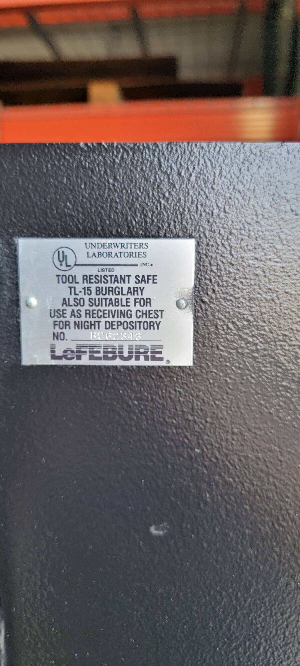 LeFebure Plate Body TL-15 Safe
