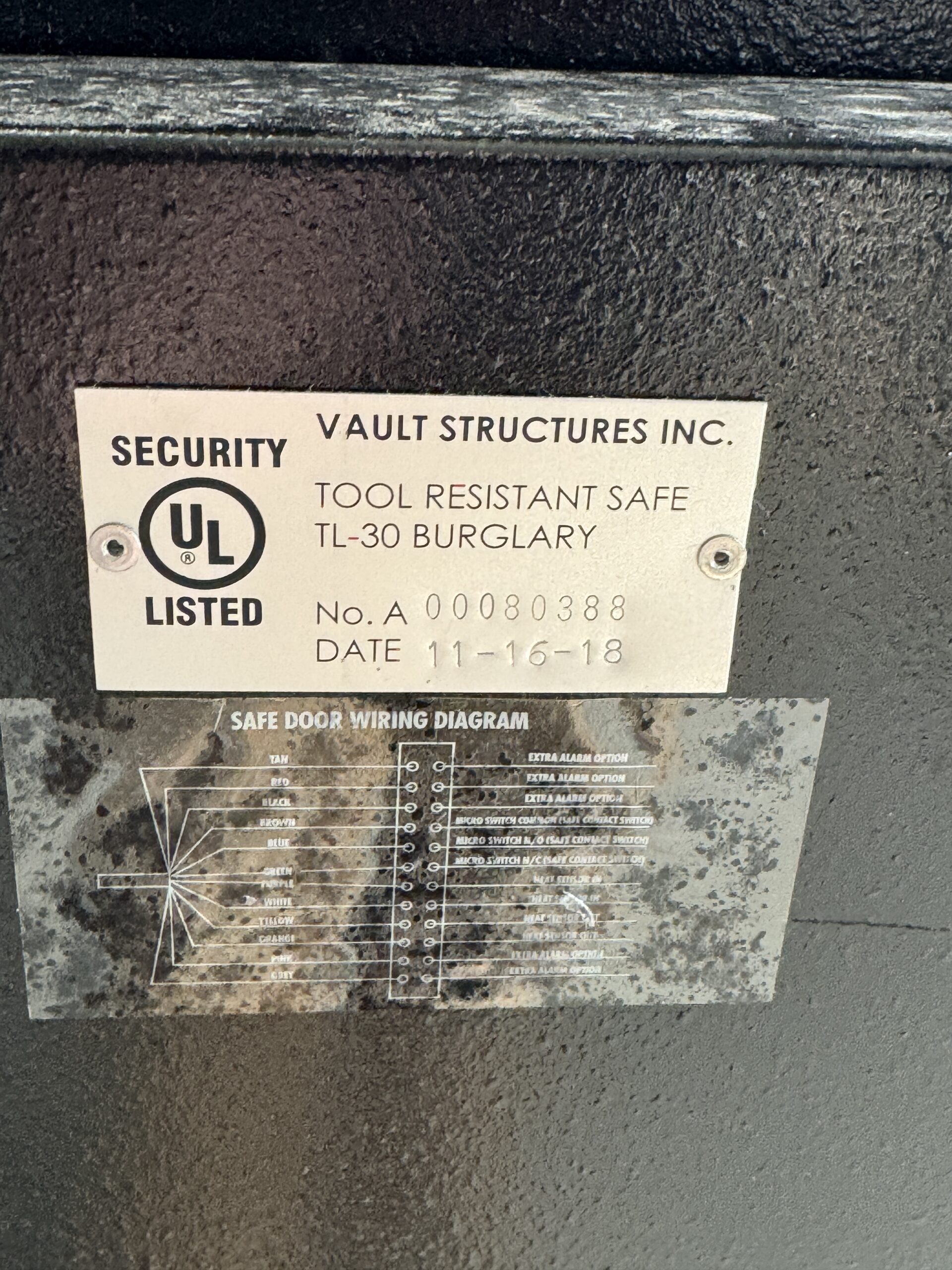 Vault Structures TL-30 Plate Body Safe with Lockers