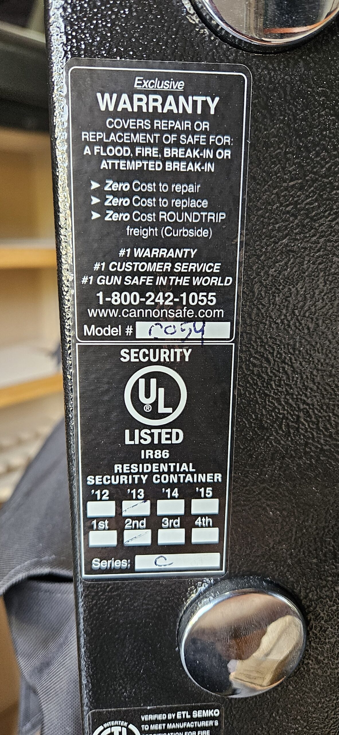 Cannon Commander 54 Gun Safe - Made in USA