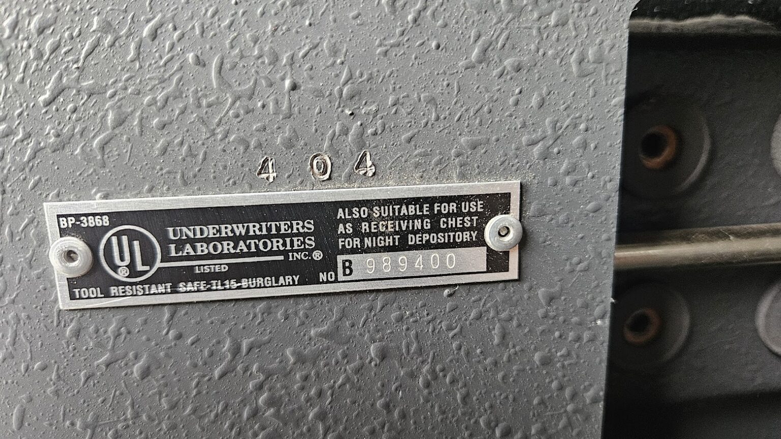 Hamilton Plate Body TL-15 Safe - 6 Inner Lockers